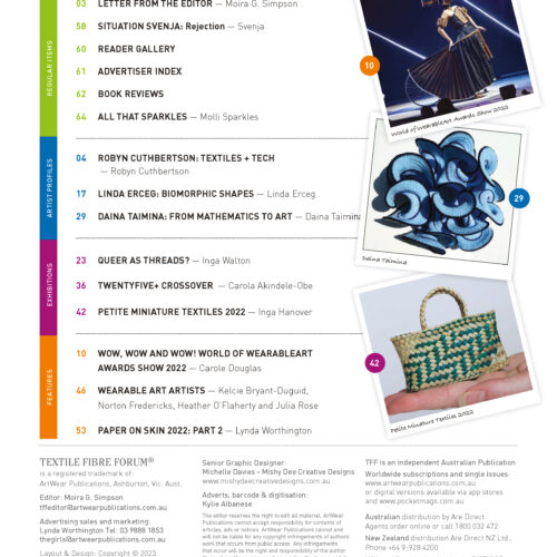 Artwear Publications | Back Issue Textile Fibre Forum Magazine #150