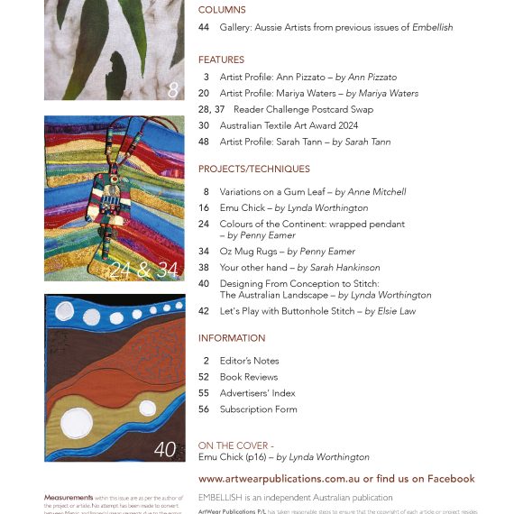 Artwear Publications | Back Issue Embellish #60